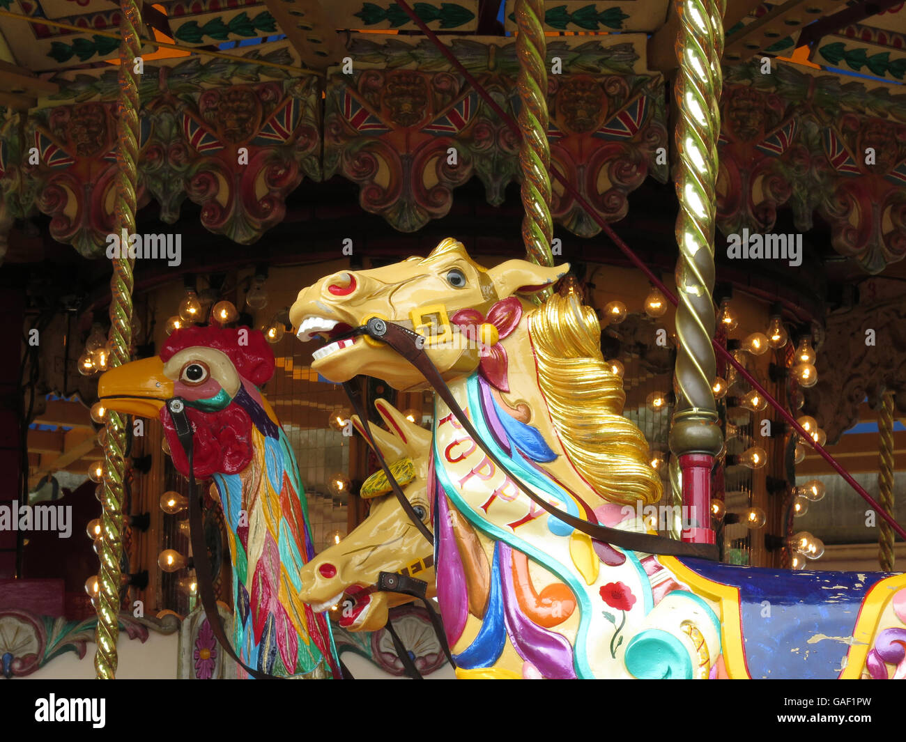 Amusements funfair horses hi-res stock photography and images - Alamy