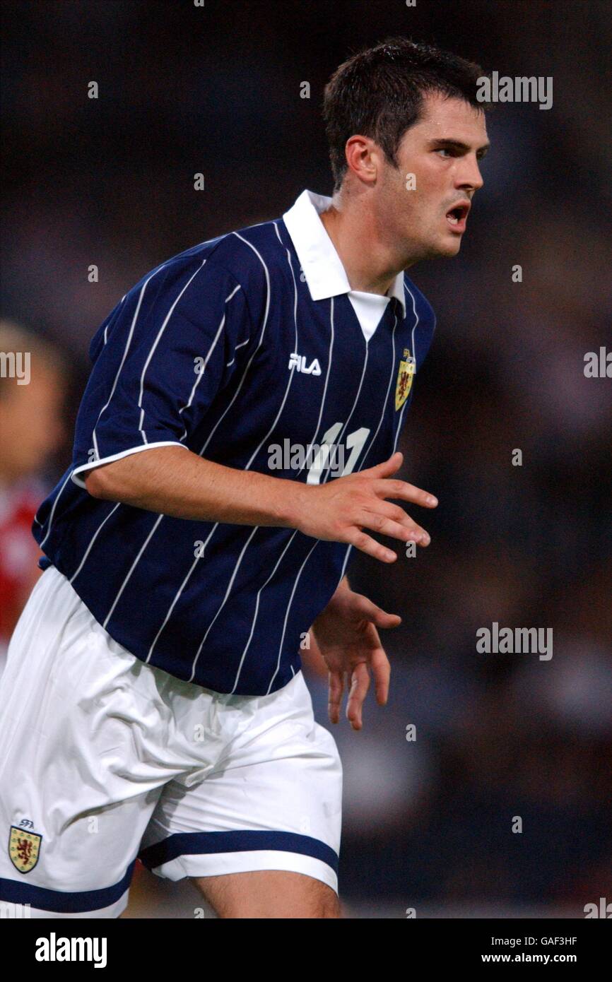 Scotland's Steven Thompson in action during his team's 1-0 defeat ...