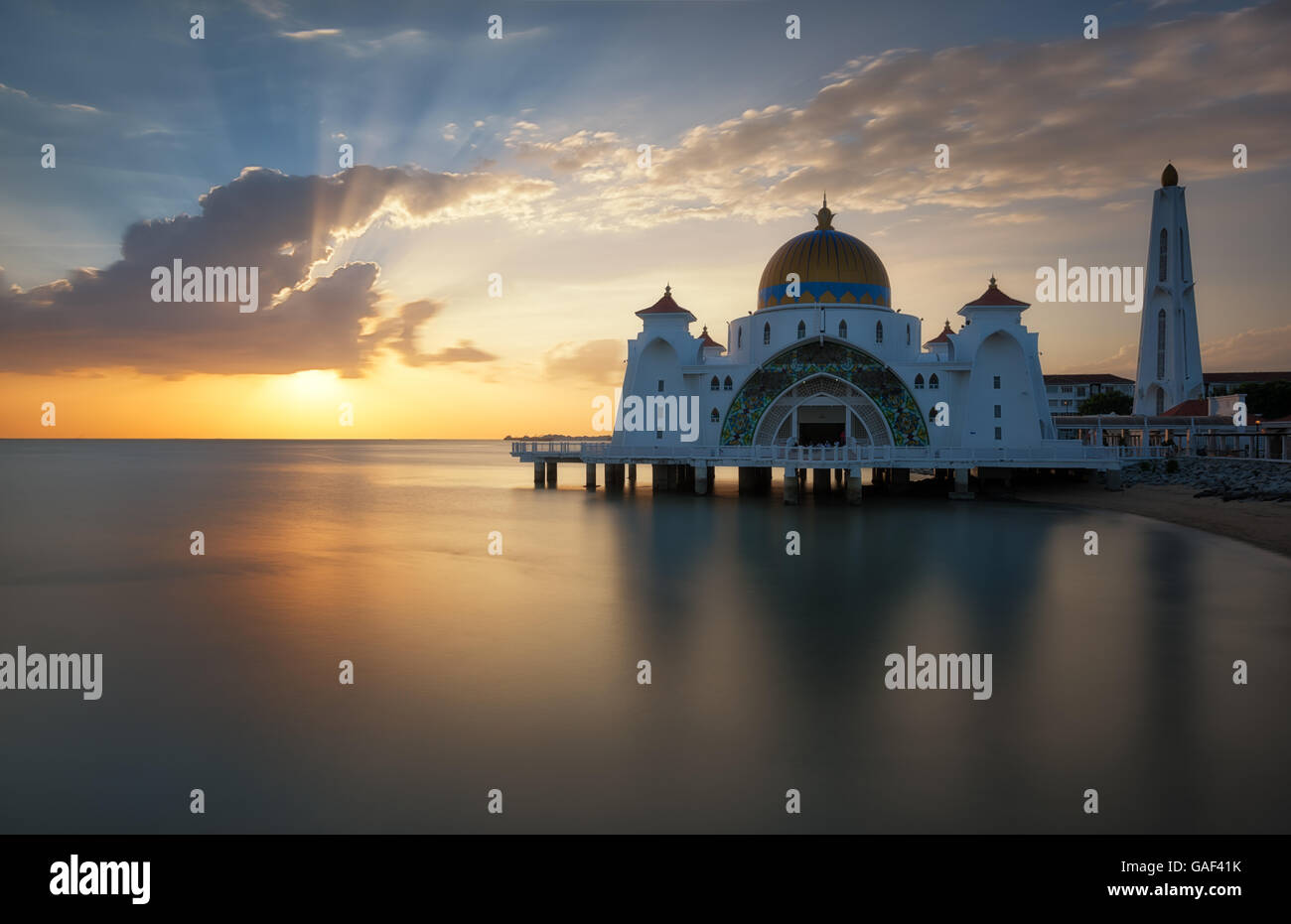 Malacca Straits Mosque (Masjid Selat Melaka Stock Photo - Alamy
