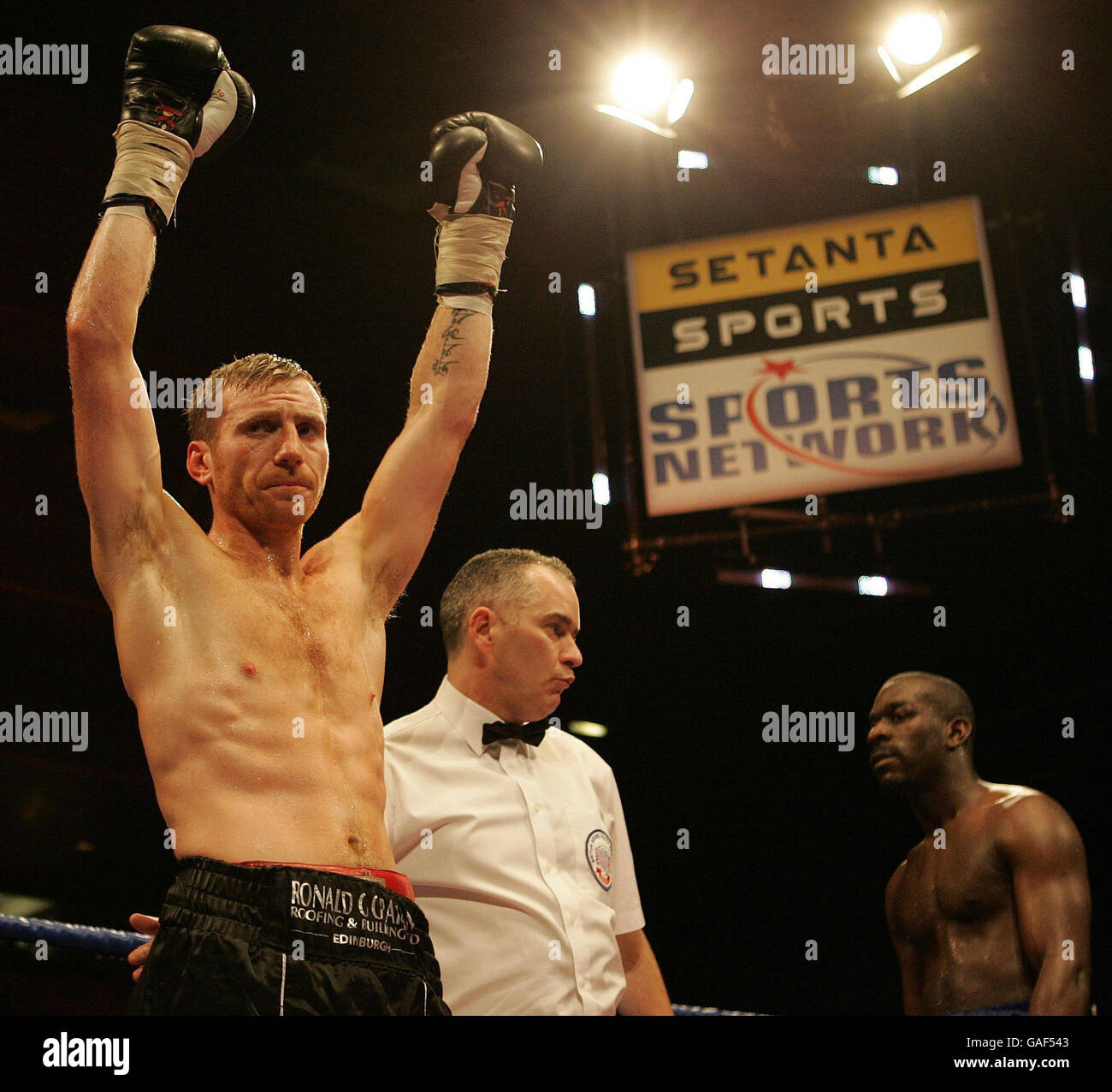 Boxing - Super-Middleweight Fight - Meadowbank Arena Stock Photo - Alamy