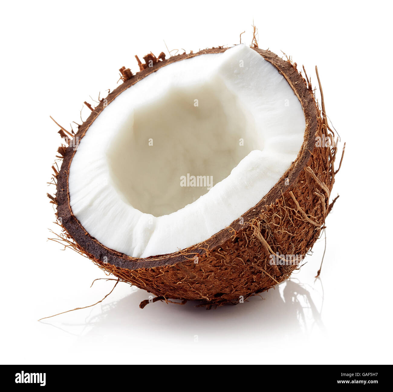 Close up of a coconut isolated on white background Stock Photo - Alamy