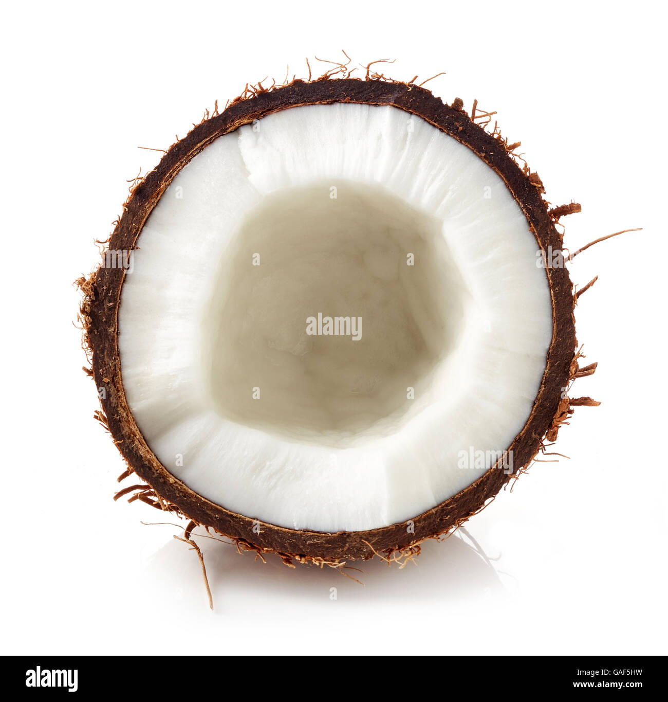 Close up of a coconut isolated on white background Stock Photo - Alamy