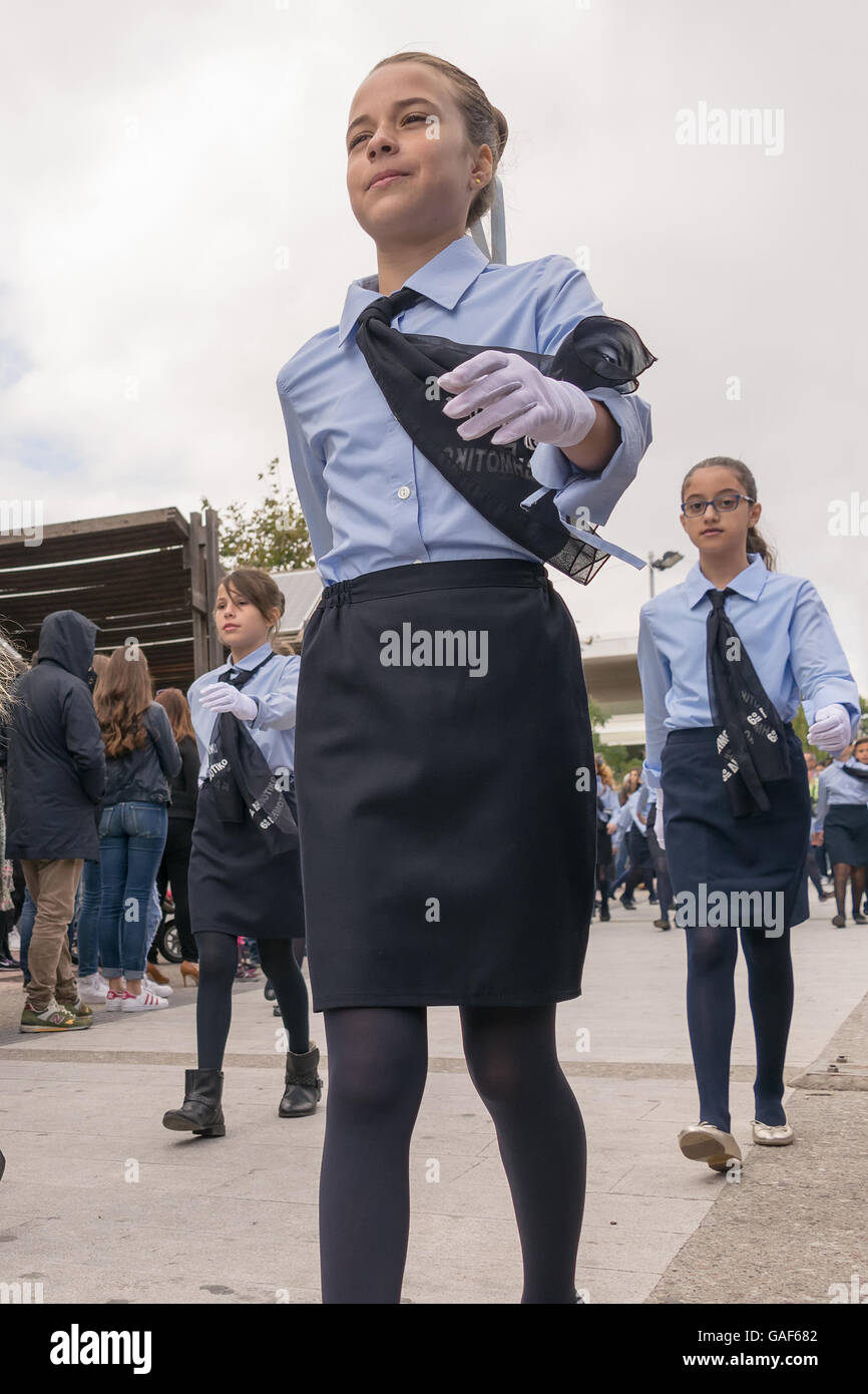 Uniform students parade greece hi-res stock photography and images - Alamy