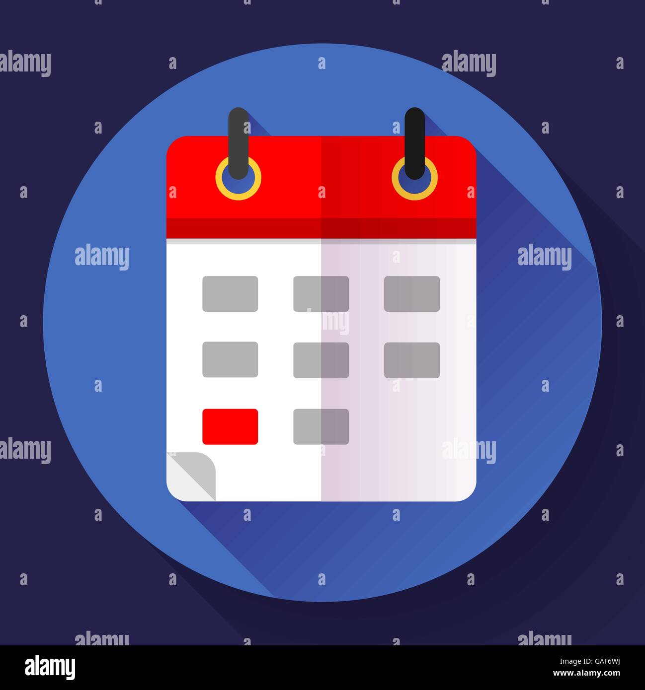 Calendar icon, vector illustration. Flat 2.0 design style Stock Vector ...