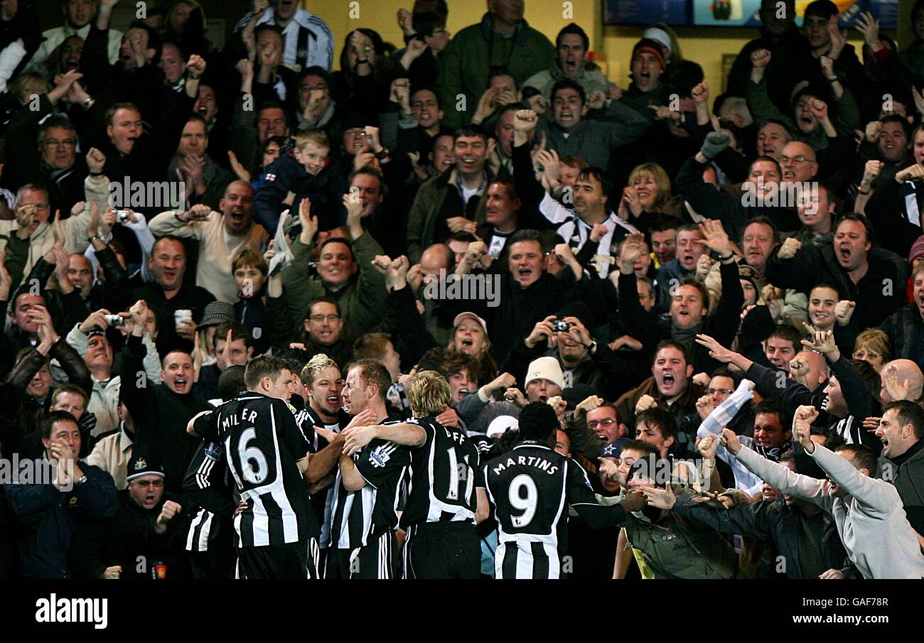 Newcastle United's Nicky Butt celebrates scoring the equalising goal of ...