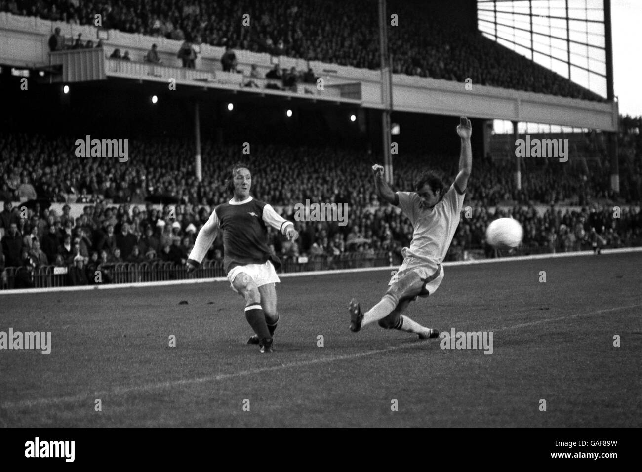 L r arsenals george armstrong takes on birmingham citys archie styles ...