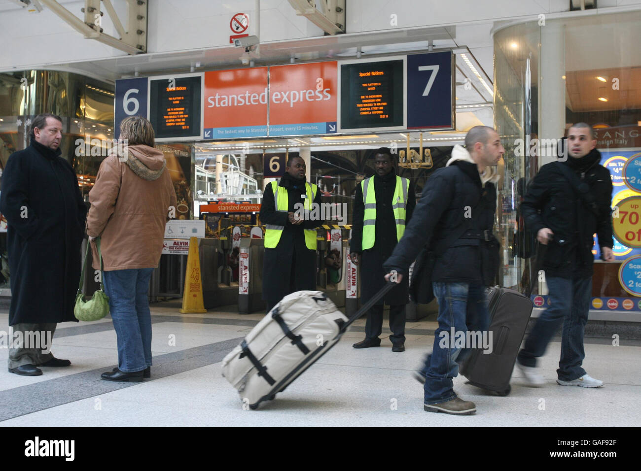 Thousands hit by rail disruption Stock Photo - Alamy