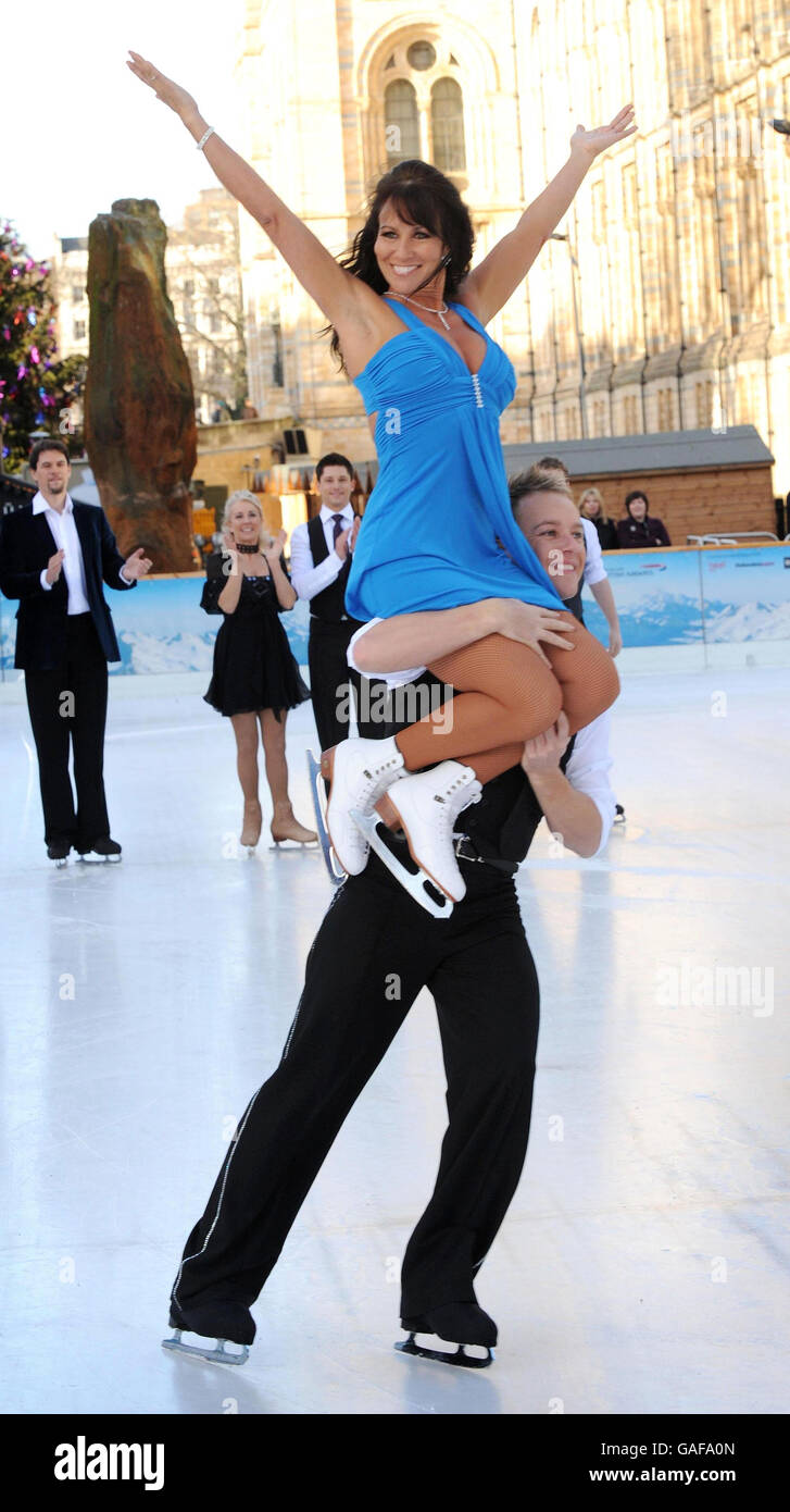 Linda Lusardi dances with partner Dan Whiston, in practice ahead of ...