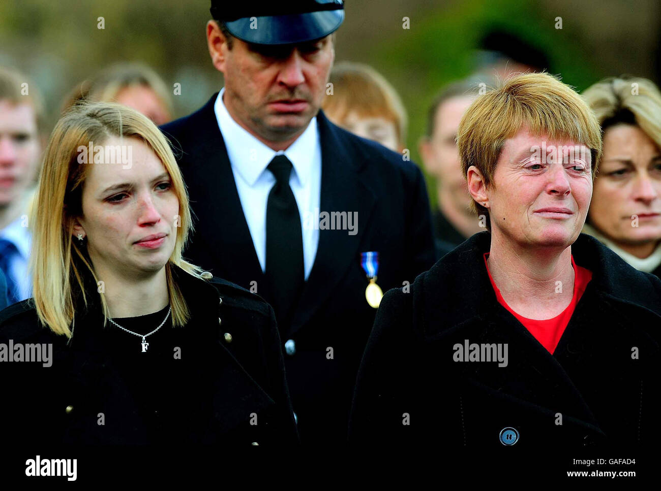 Darren Yates-Badley's wife Fay (left) and mother Amanda lead the ...