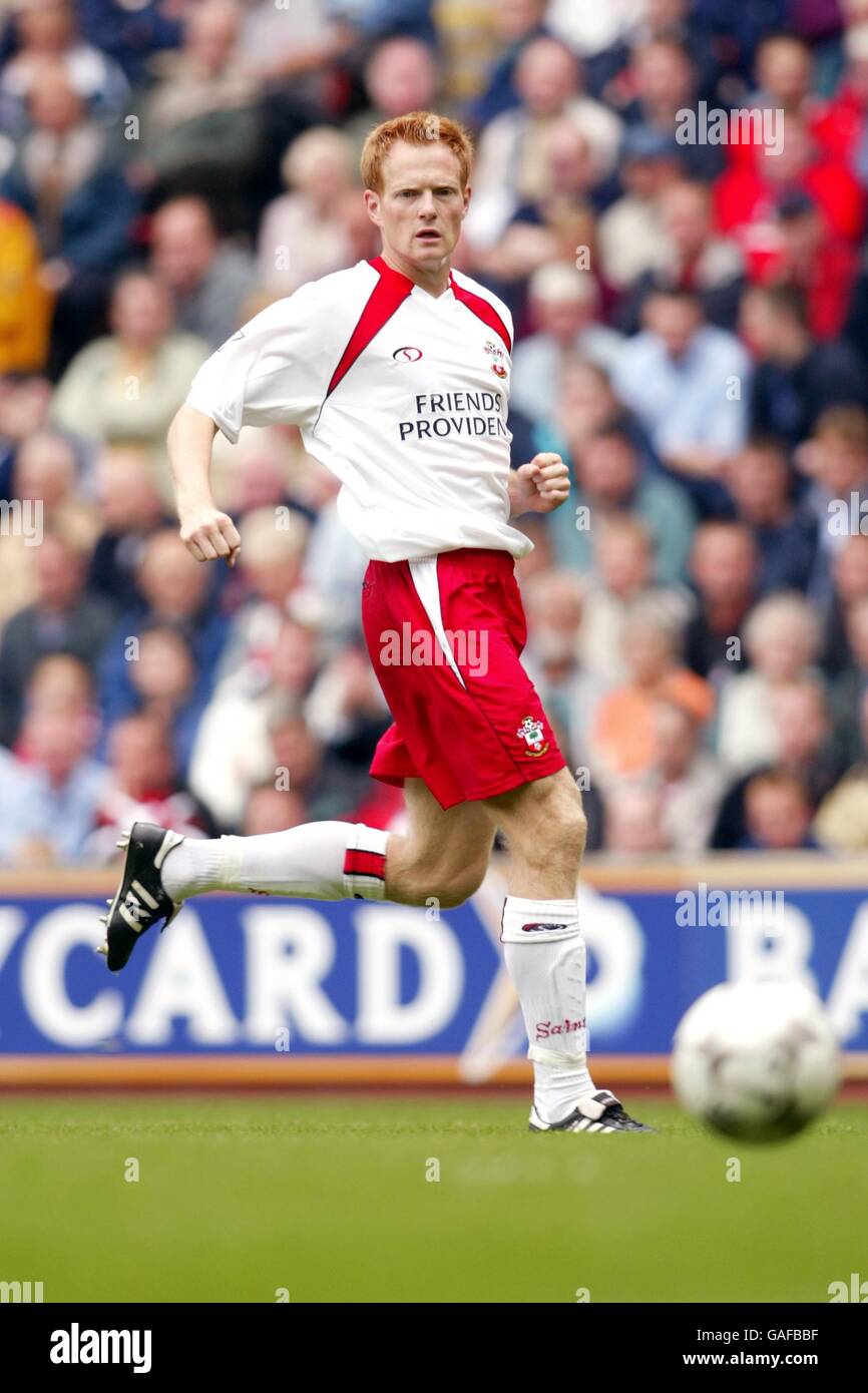 Southampton's Michael Svensson in action against Liverpool Stock Photo ...