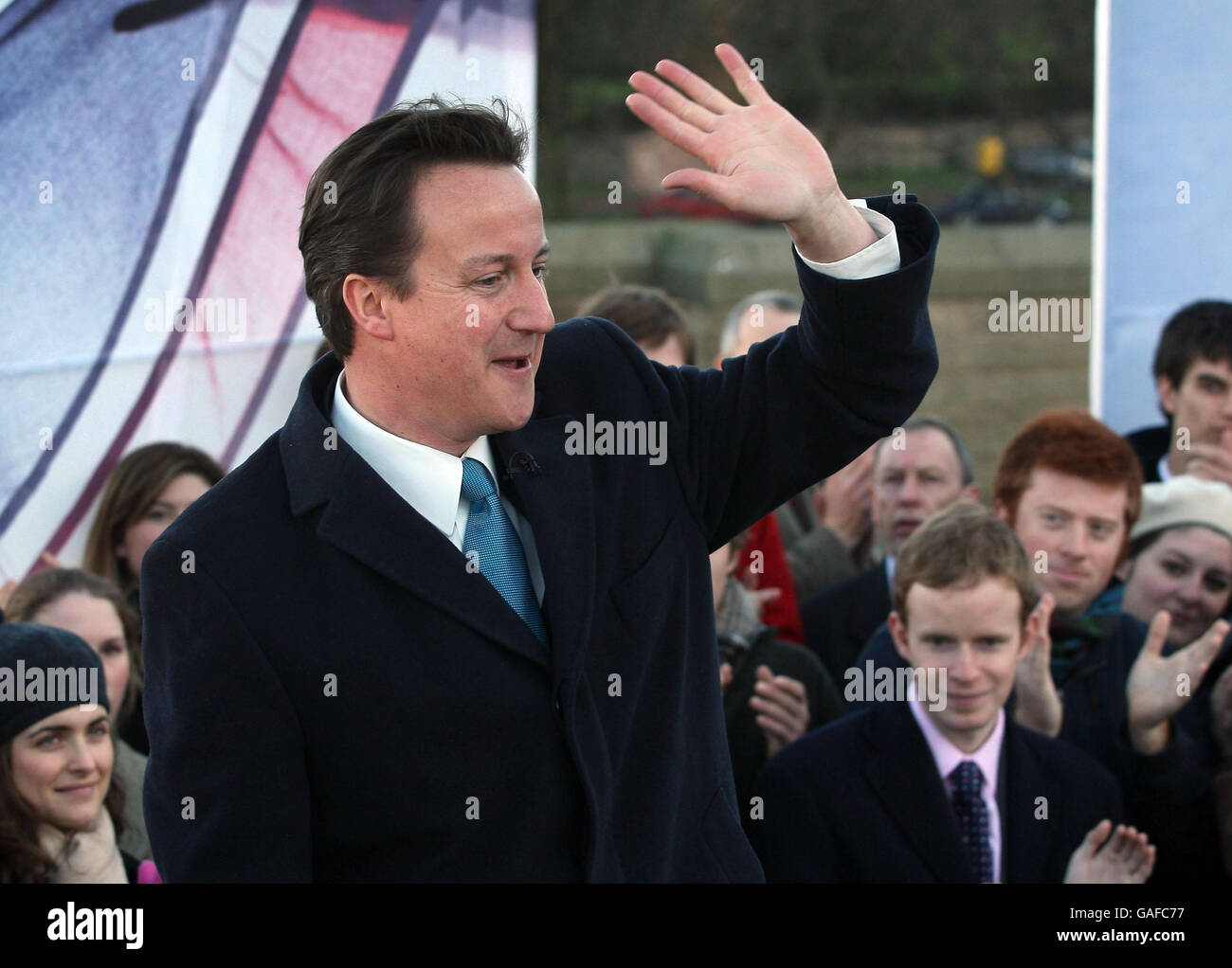 Leader of the conservative party david cameron and annabel goldie hi ...