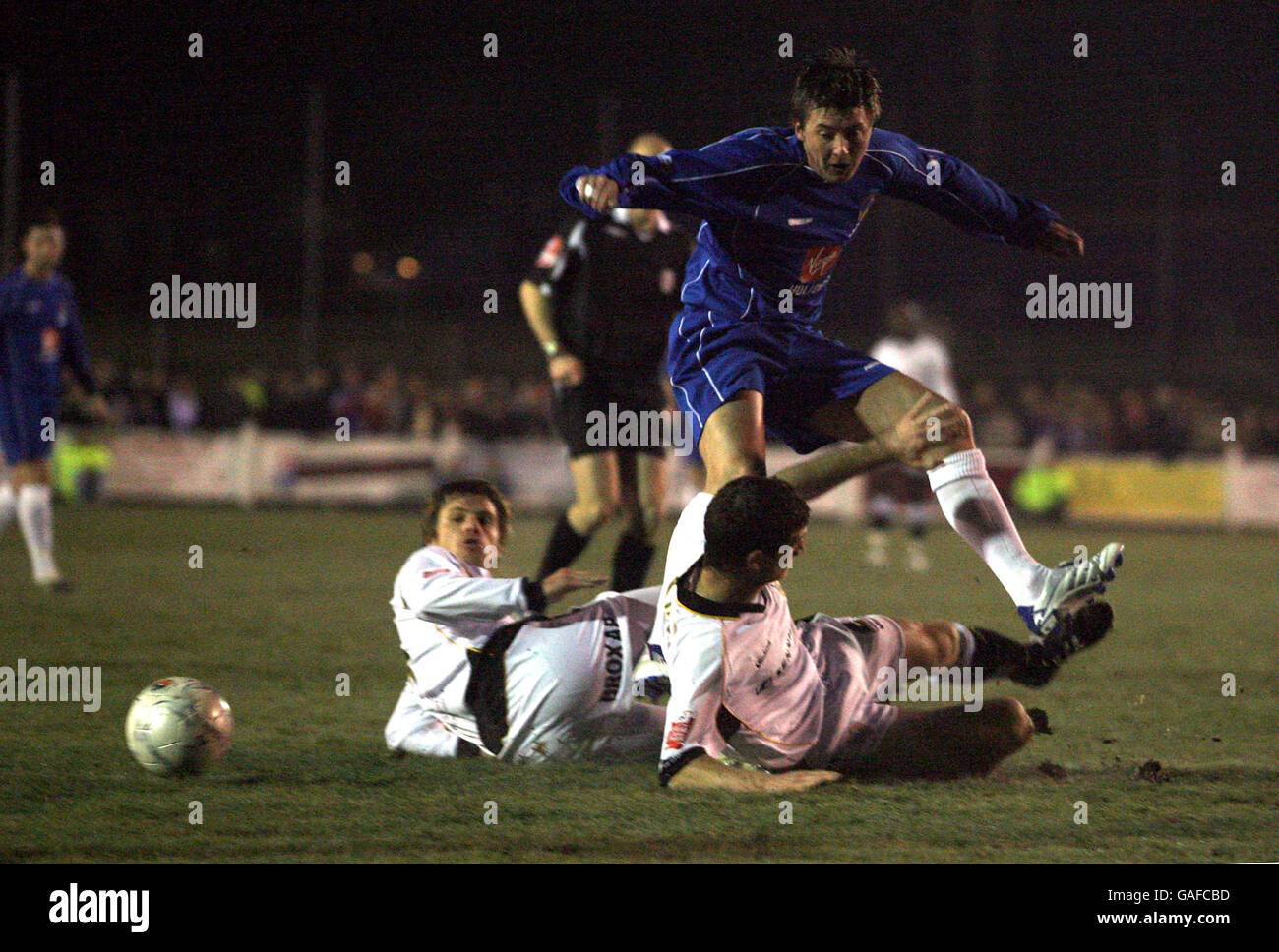 Chasetown's Ben Steane and Port Vale's Paul Harsley and George ...
