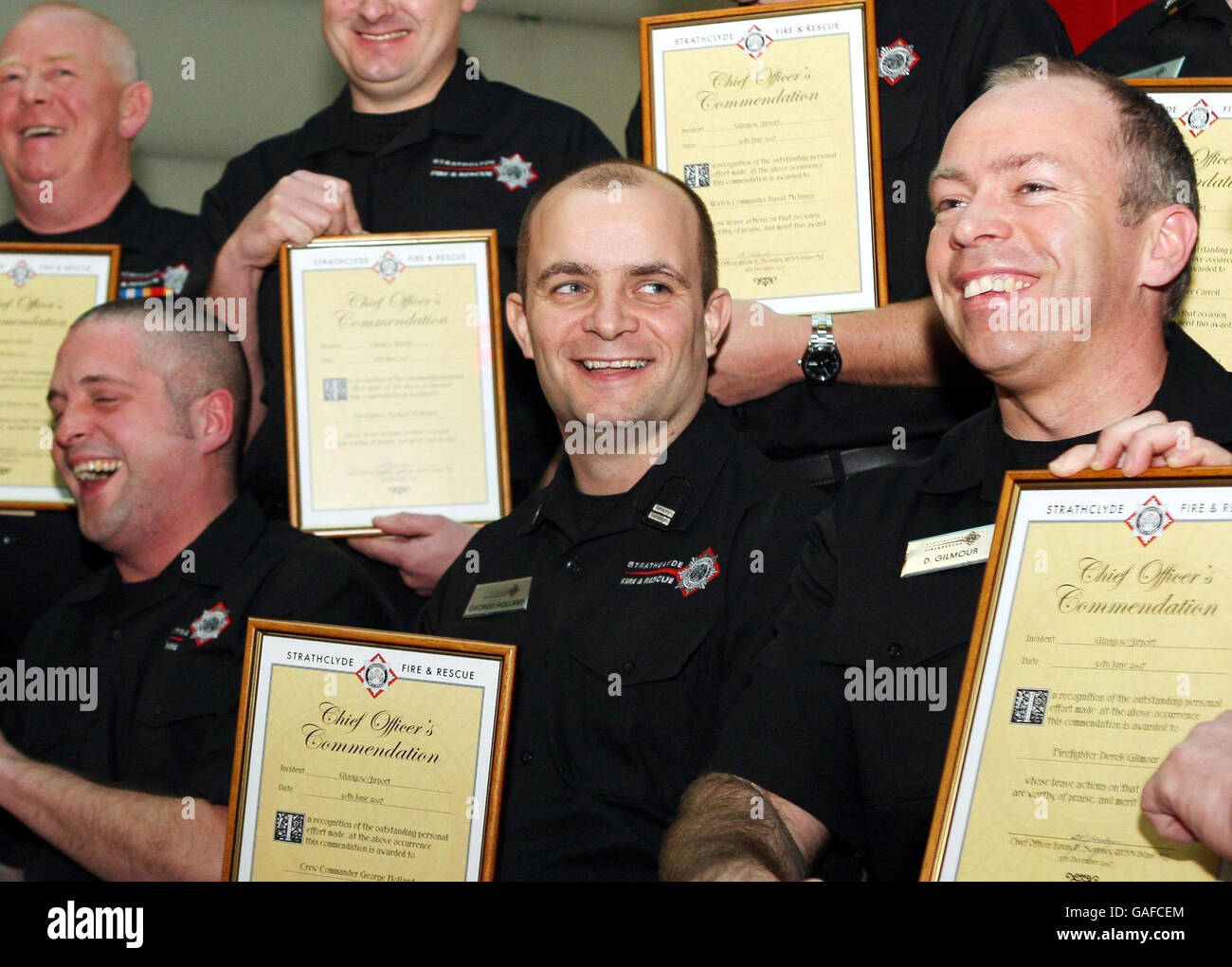 Firefighters are rewarded for their bravery at Renfrew Fire Station ...