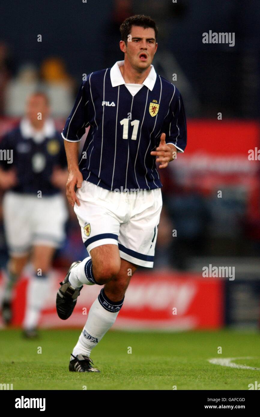 Scotland's Steven Thompson in action during his team's 1-0 defeat ...