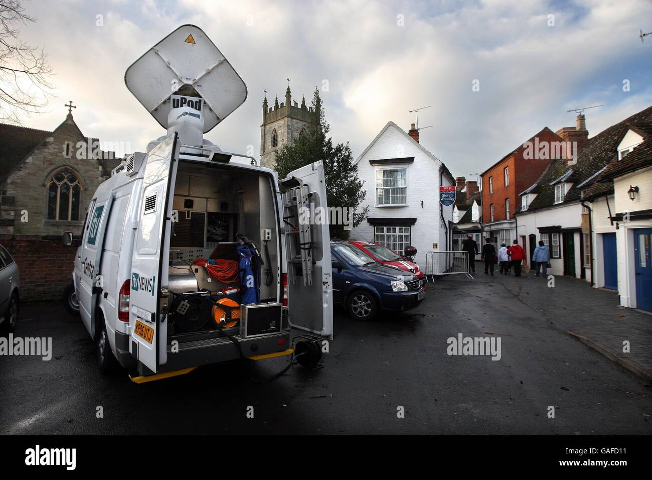 TV Broadcast vehicle Stock Photo - Alamy