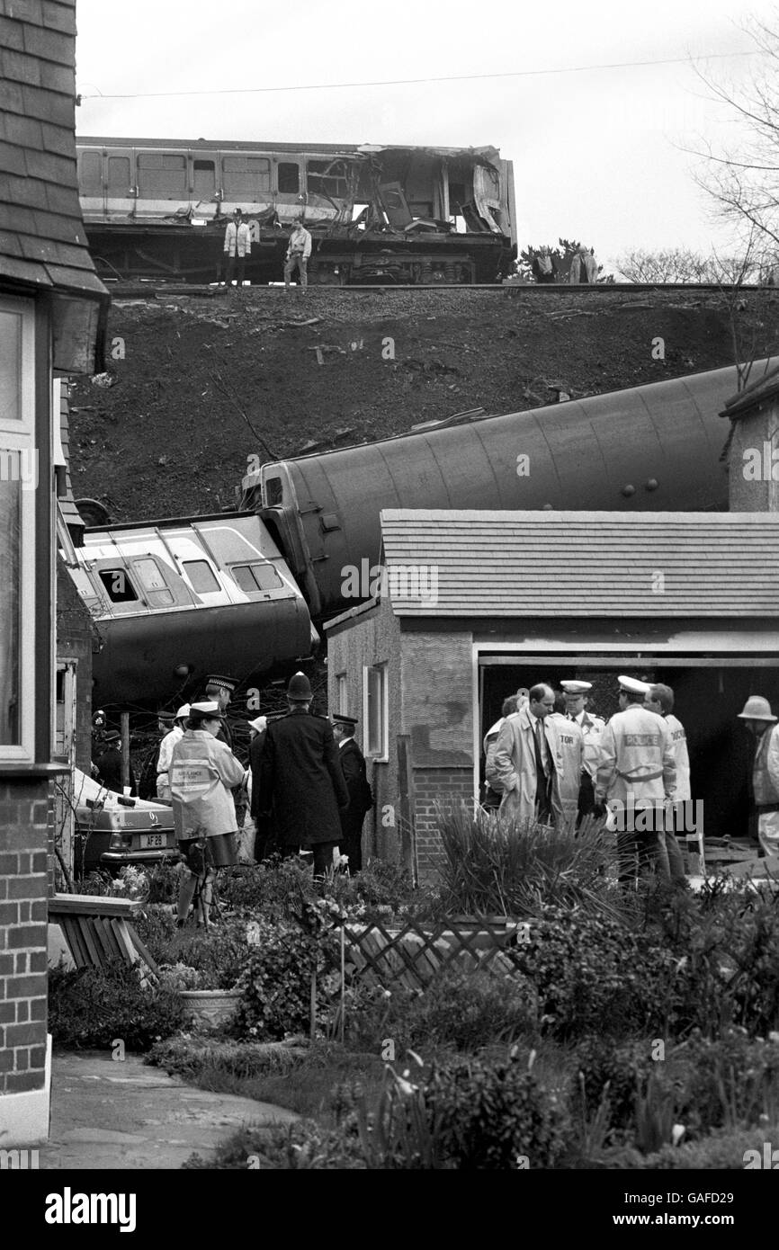Train crash scene Black and White Stock Photos & Images - Alamy