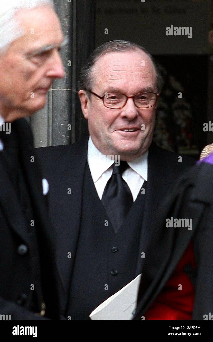 Conservative MP for Devizes Michael Ancram departs after a memorial ...