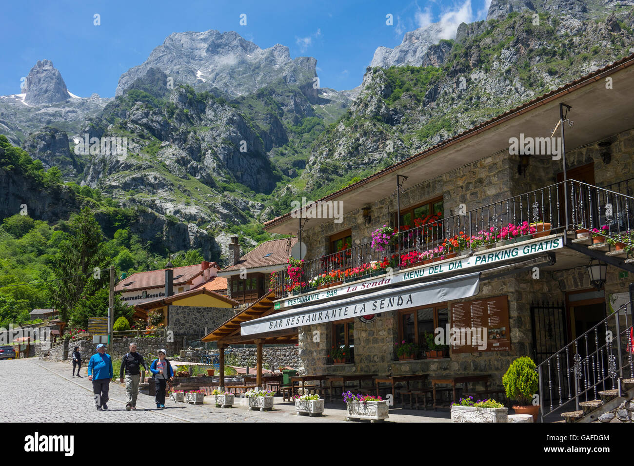 Spain, Leon, Picos de Europa, Cain de Valdeon, Cares valley Stock Photo ...