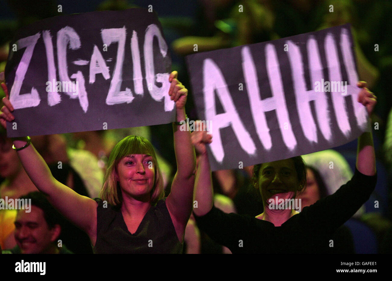 Spice Girls fans at the Spice Girls concert at the O2 Arena in ...