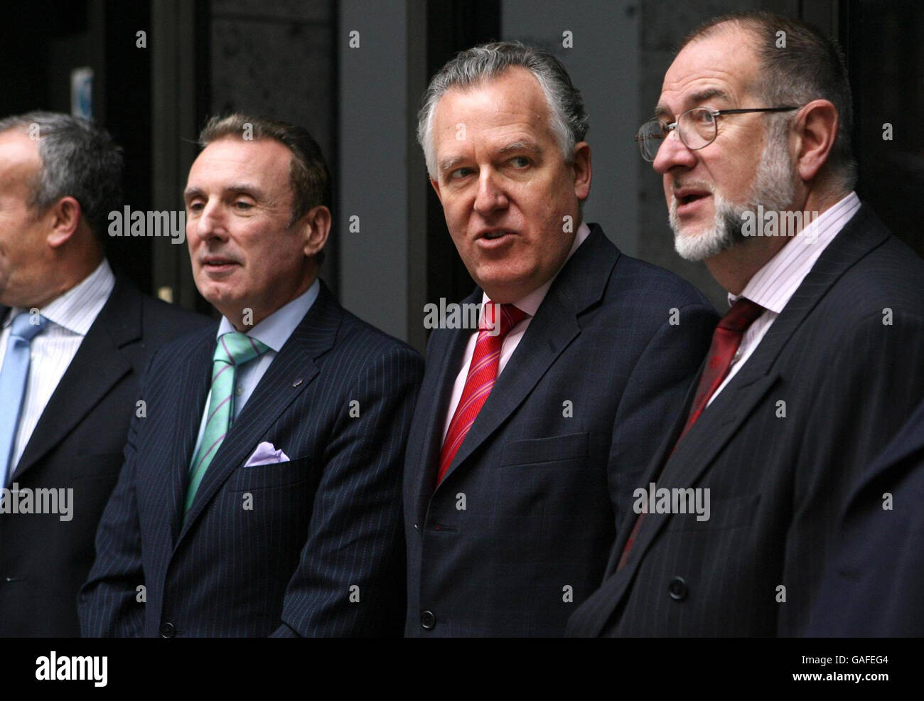 The Work and Pensions Secretary Peter Hain celebrates with workers ...