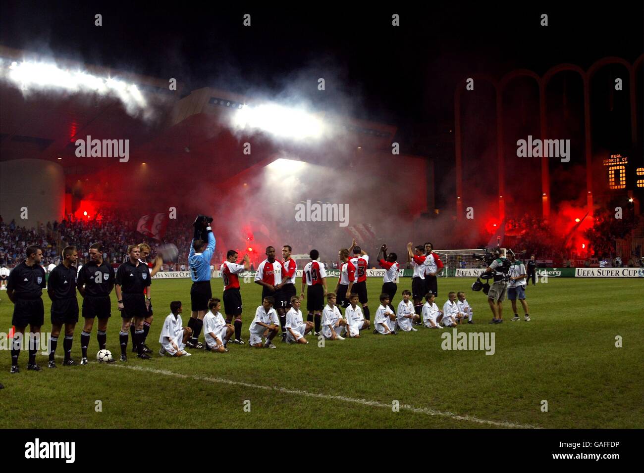 Soccer - UEFA Super Cup - Final - Real Madrid v Feyenoord Stock Photo ...
