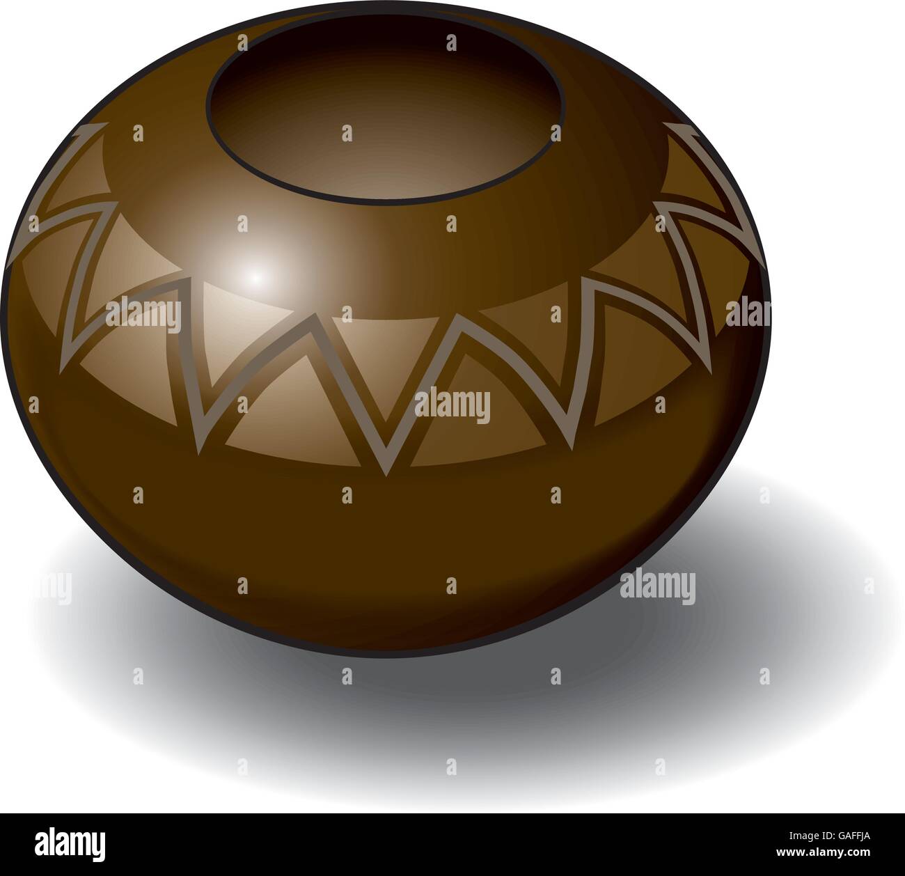 Isometric Vector Illustration of a Zulu Pot Stock Vector Image & Art ...