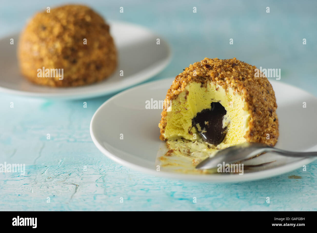 Ice cream chocolate nuts hi-res stock photography and images - Alamy