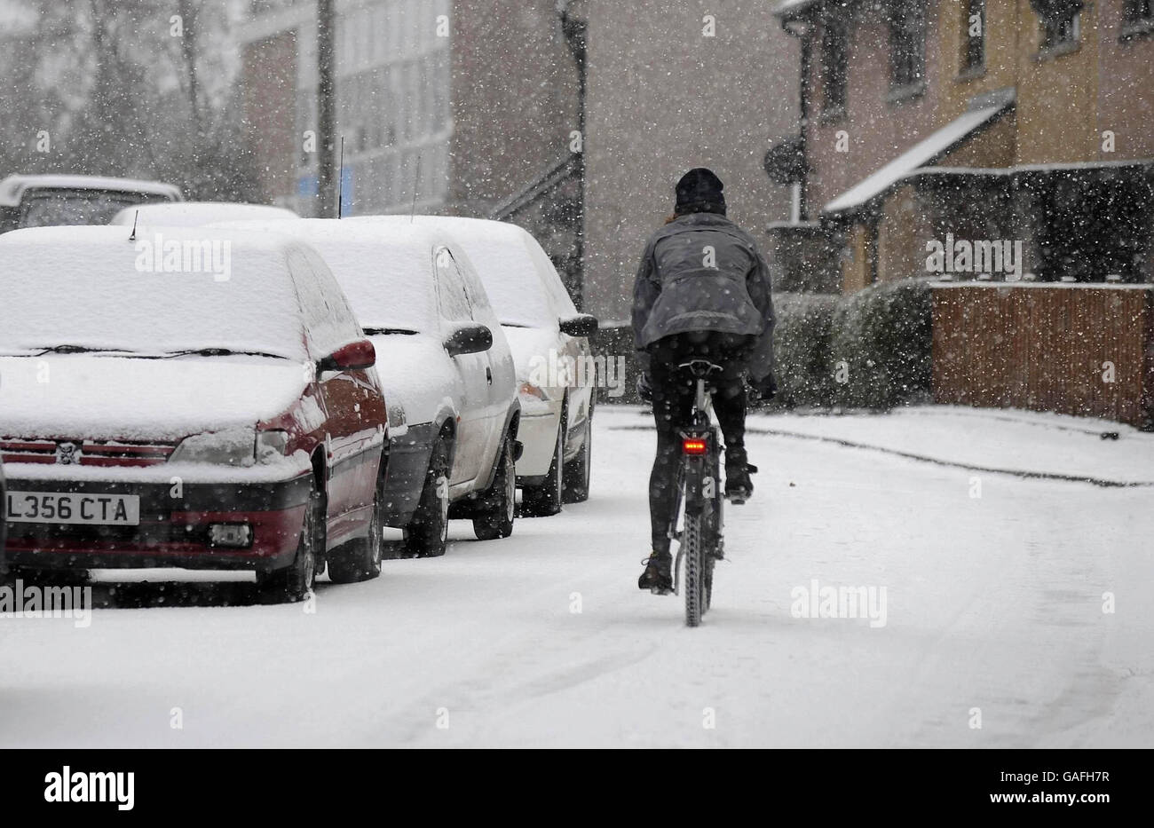 Difficult conditions on the roads in Alston, North East England this ...