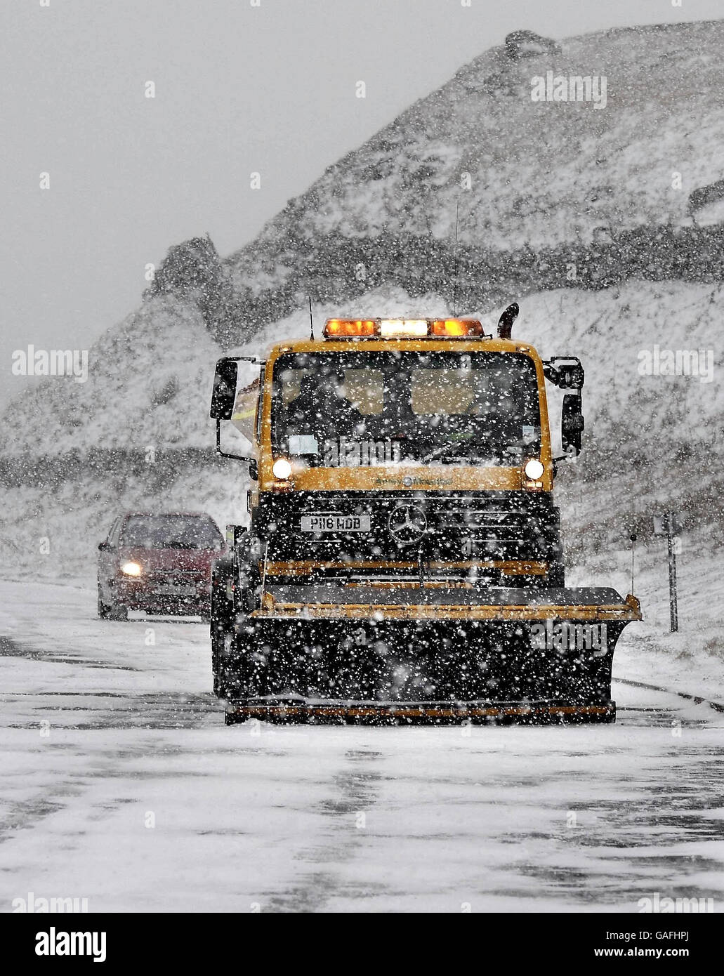 Difficult conditions on the roads of North East England today as snow ...