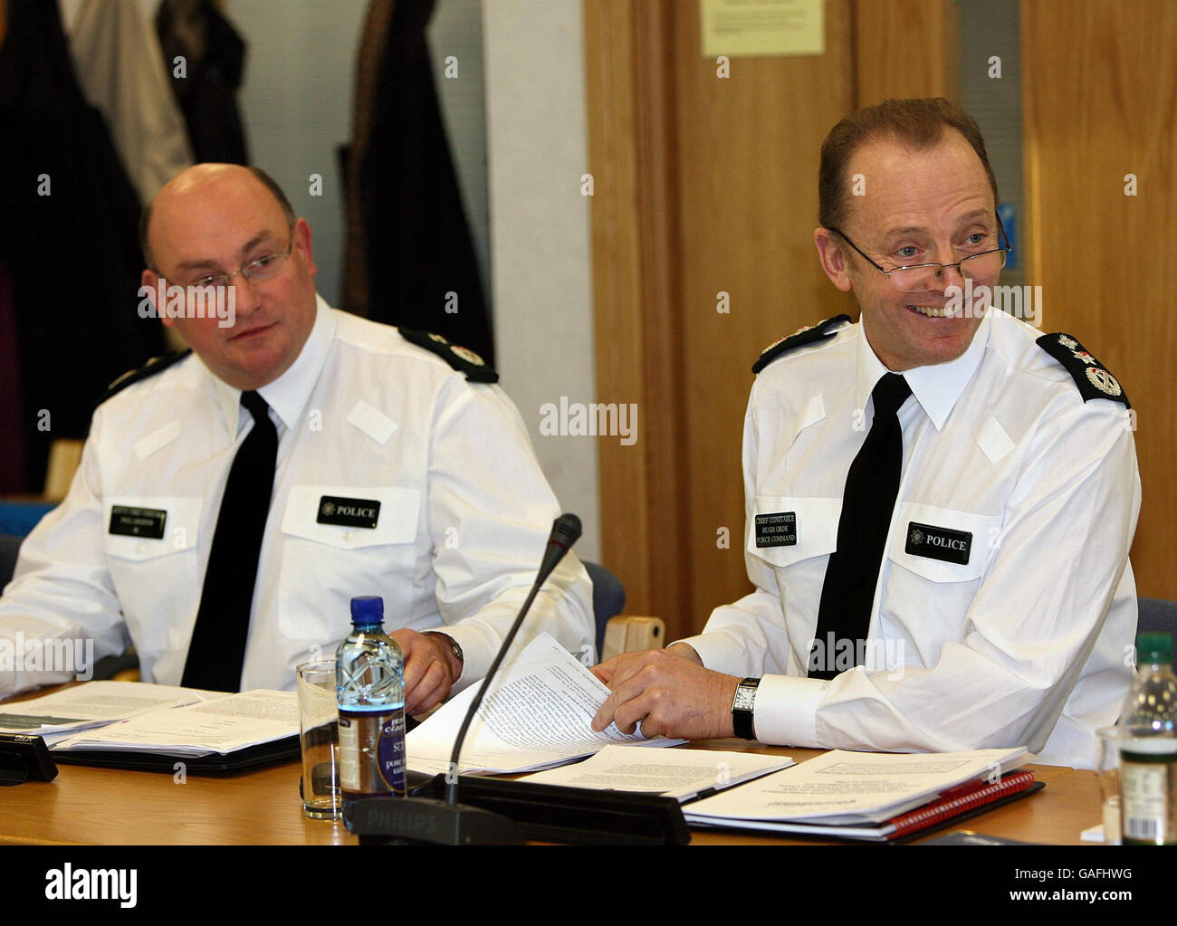 The Northern Ireland Chief Constable Sir Hugh Orde (right) with Deputy ...