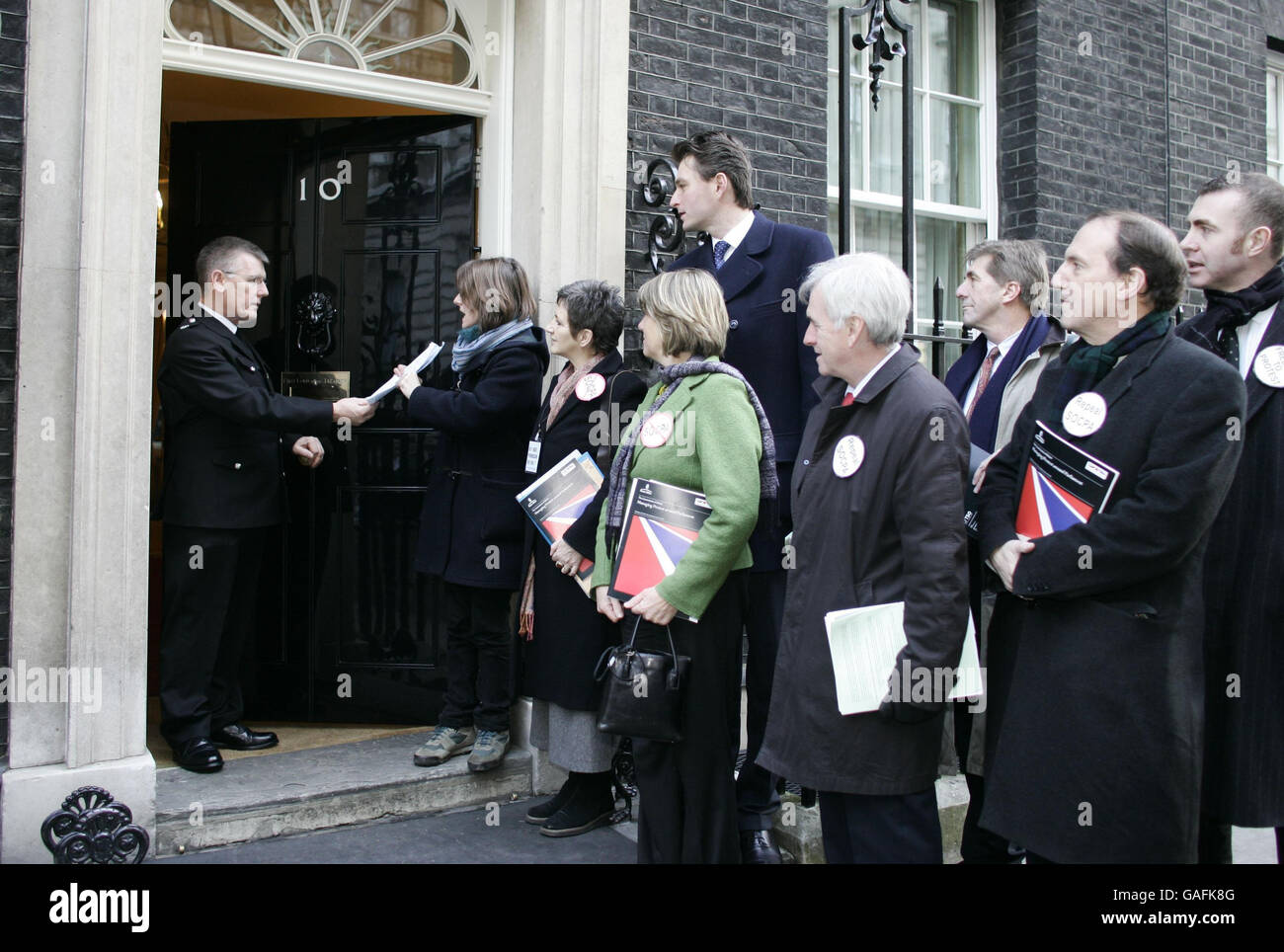 The Cross-Party Parliamentarians hand in a petition to Downing Street ...
