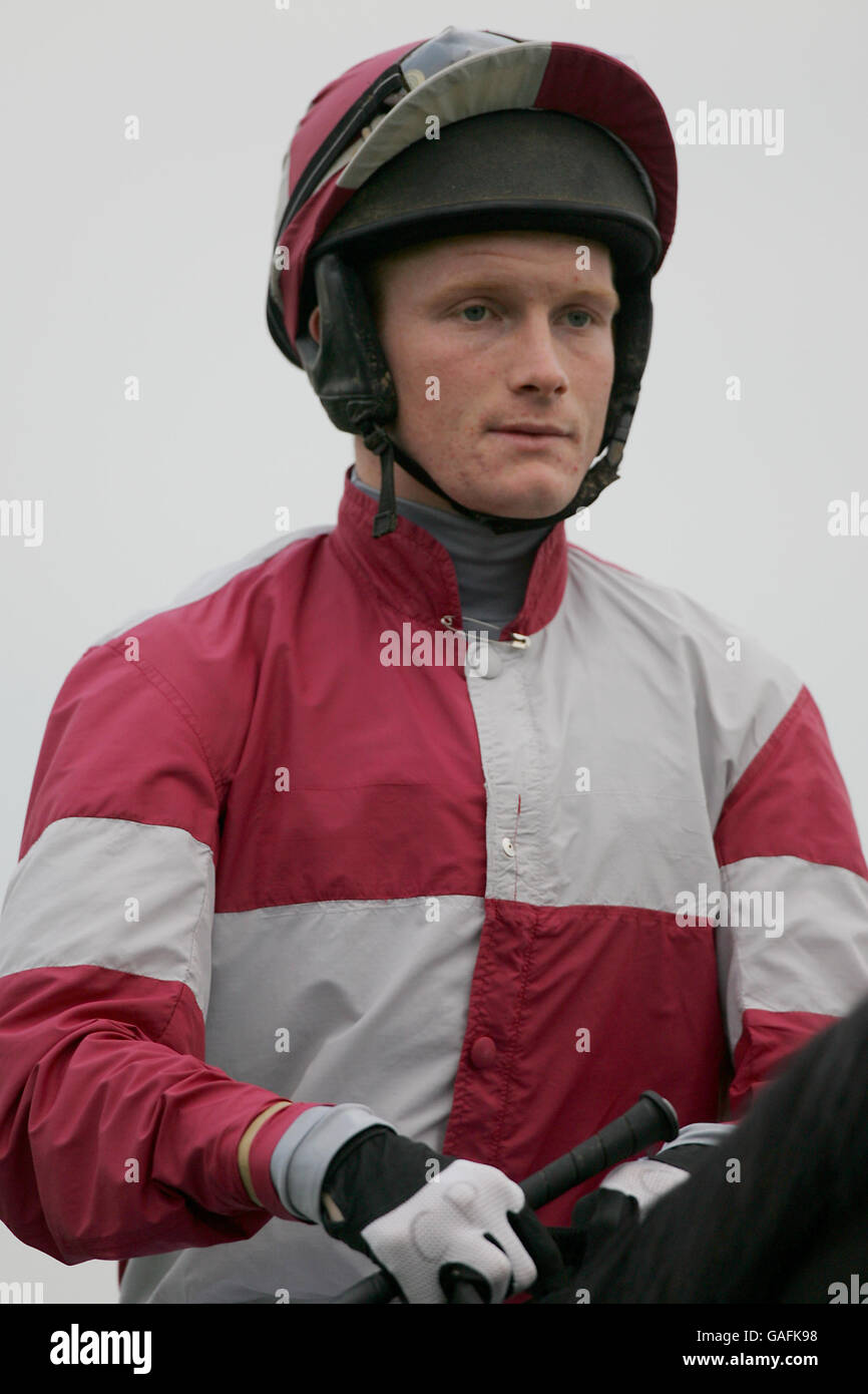 Horse Racing - Warwick Racecourse. Charlie Poste, Jockey Stock Photo ...