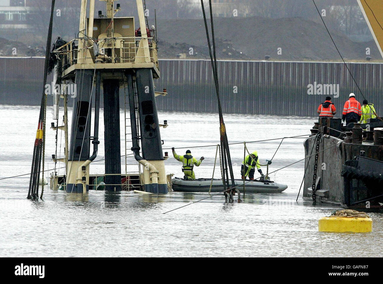 Scotland tug general view gv barge flying phantom tug boat hi-res stock ...