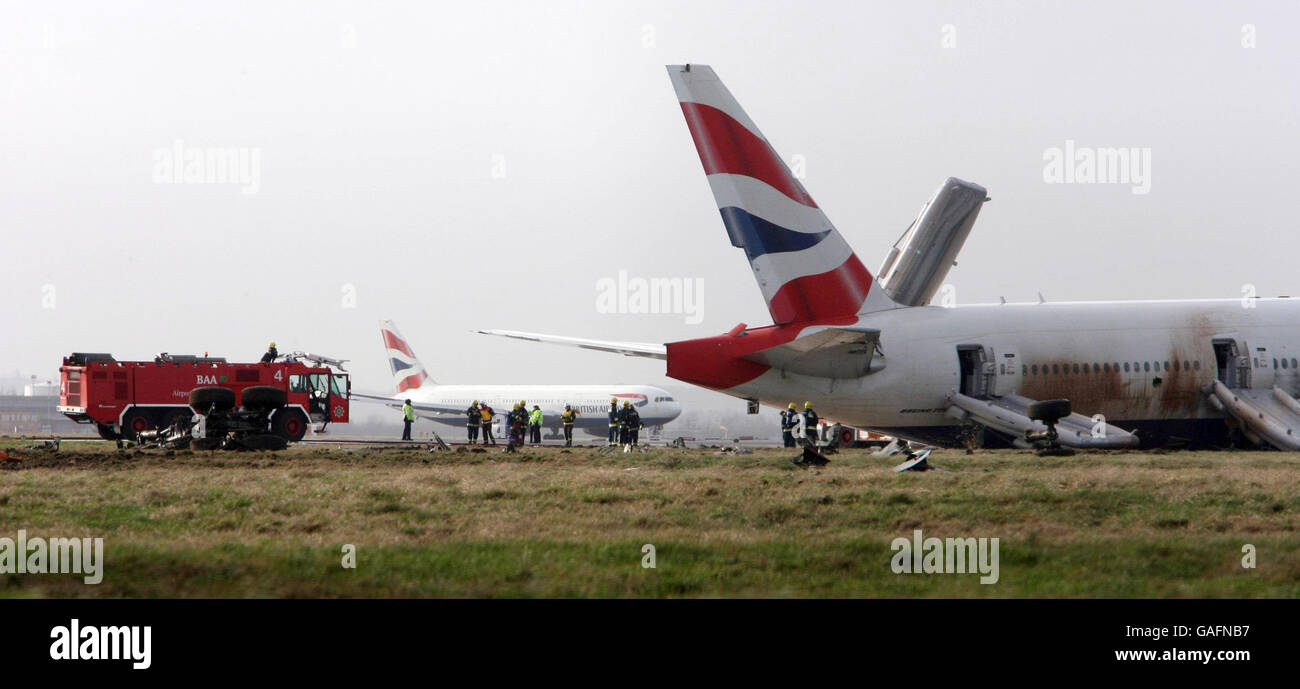 Heathrow airport incident Stock Photo - Alamy