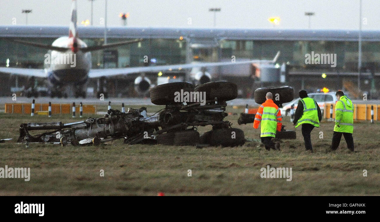 Heathrow airport incident Stock Photo - Alamy