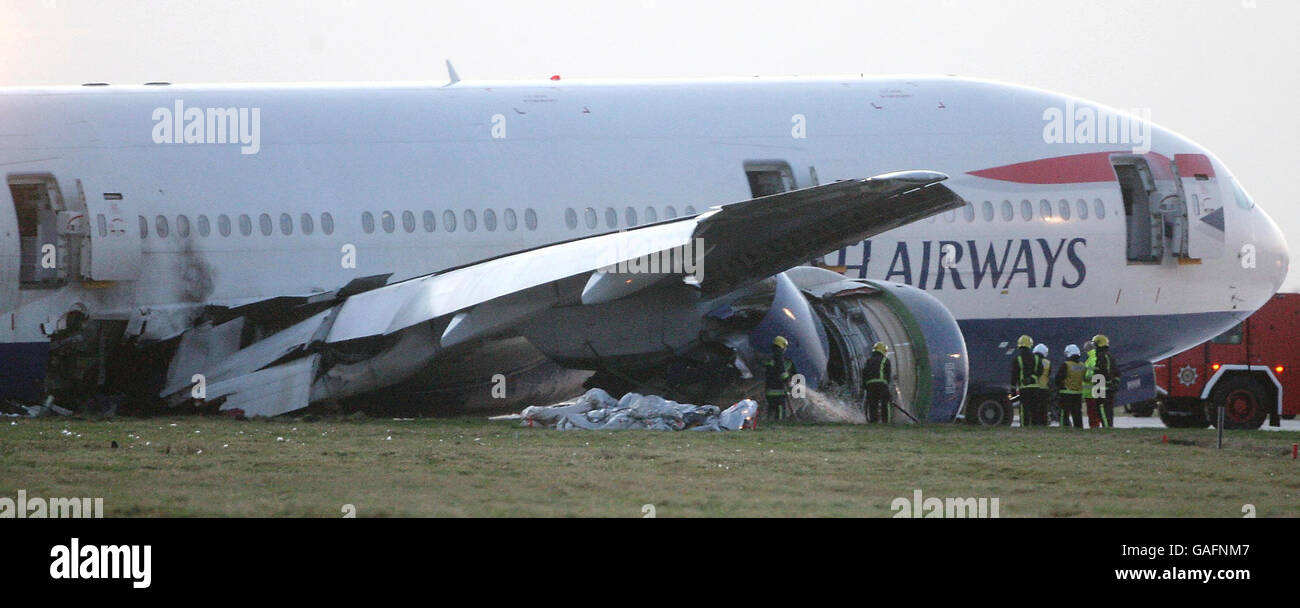 Heathrow airport incident Stock Photo - Alamy