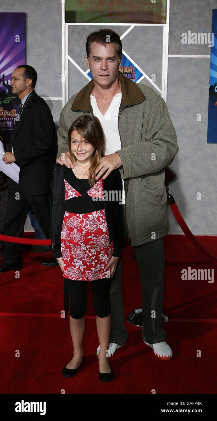 Ray Liotta arrives at the premiere for new film Hannah Montana and ...