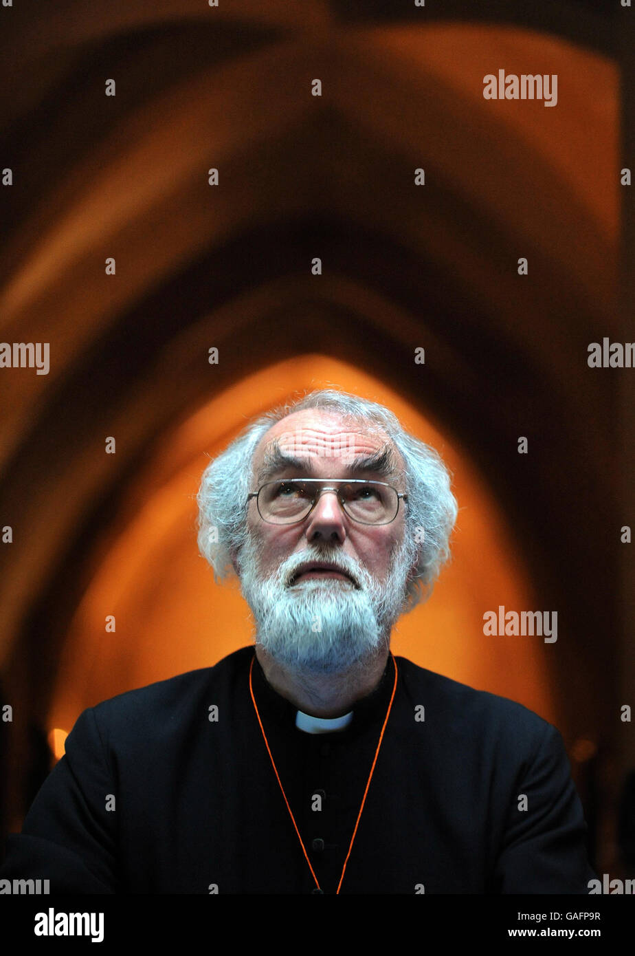 The Archbishop of Canterbury, Dr Rowan Williams, during a news ...