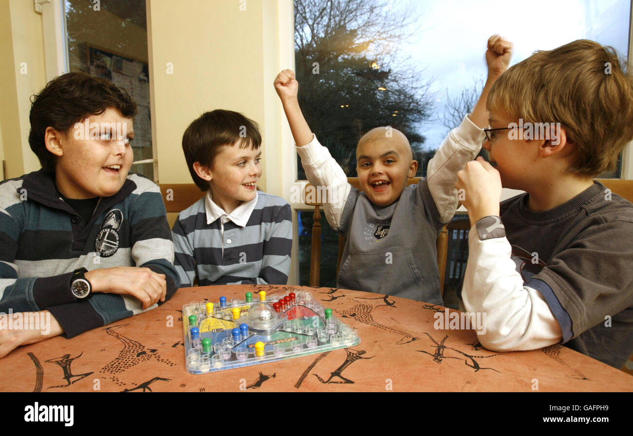 Luke Hartley (third from left) back at home in Romsey with his three ...