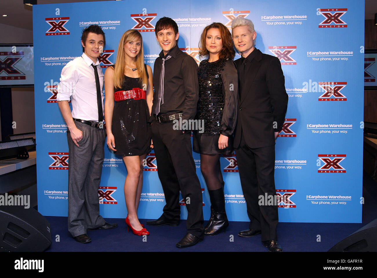 X Factor contestants secret performance - London Stock Photo - Alamy