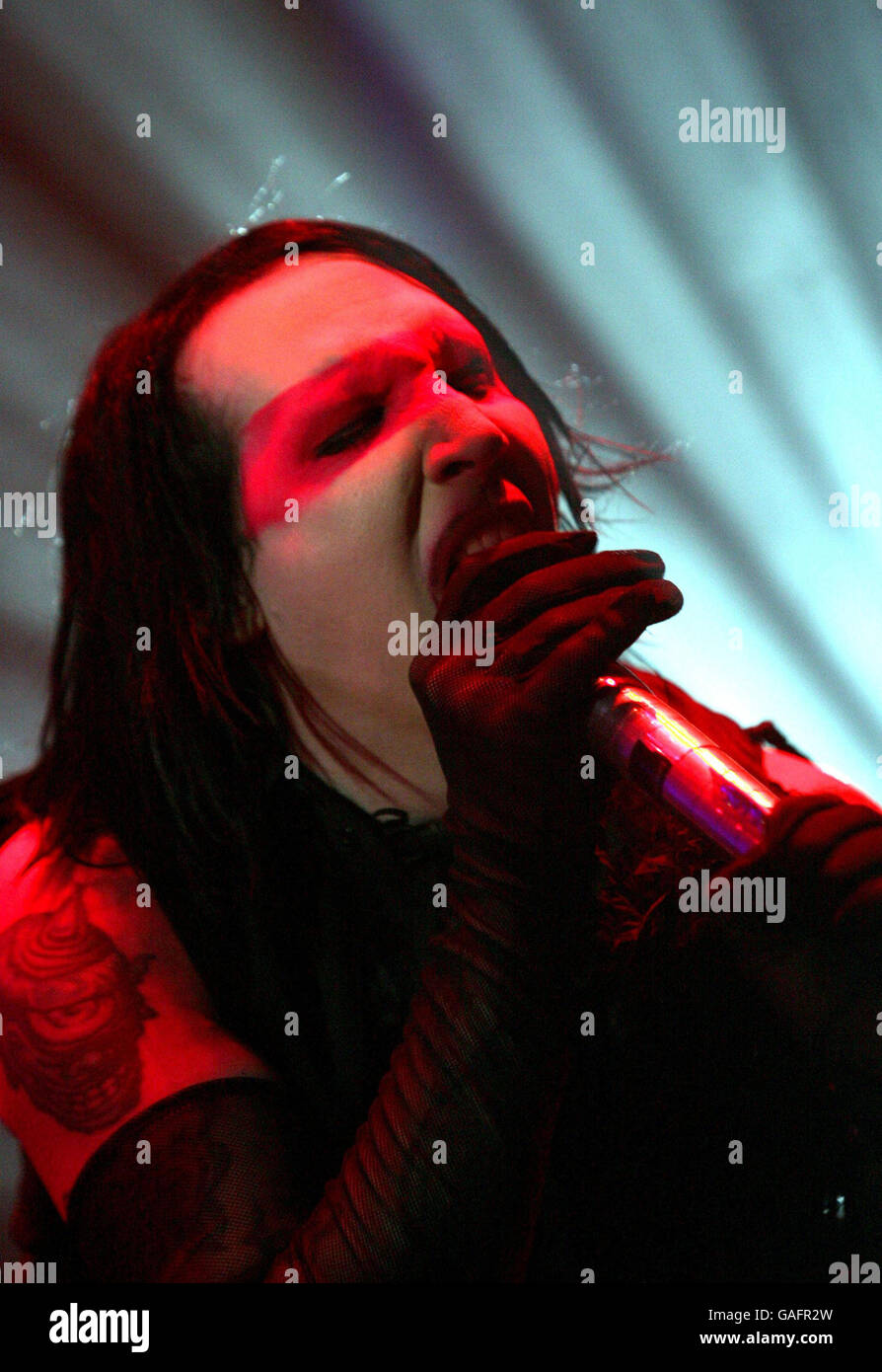 Marilyn Manson performs in concert at Wembley Arena, in London Stock ...