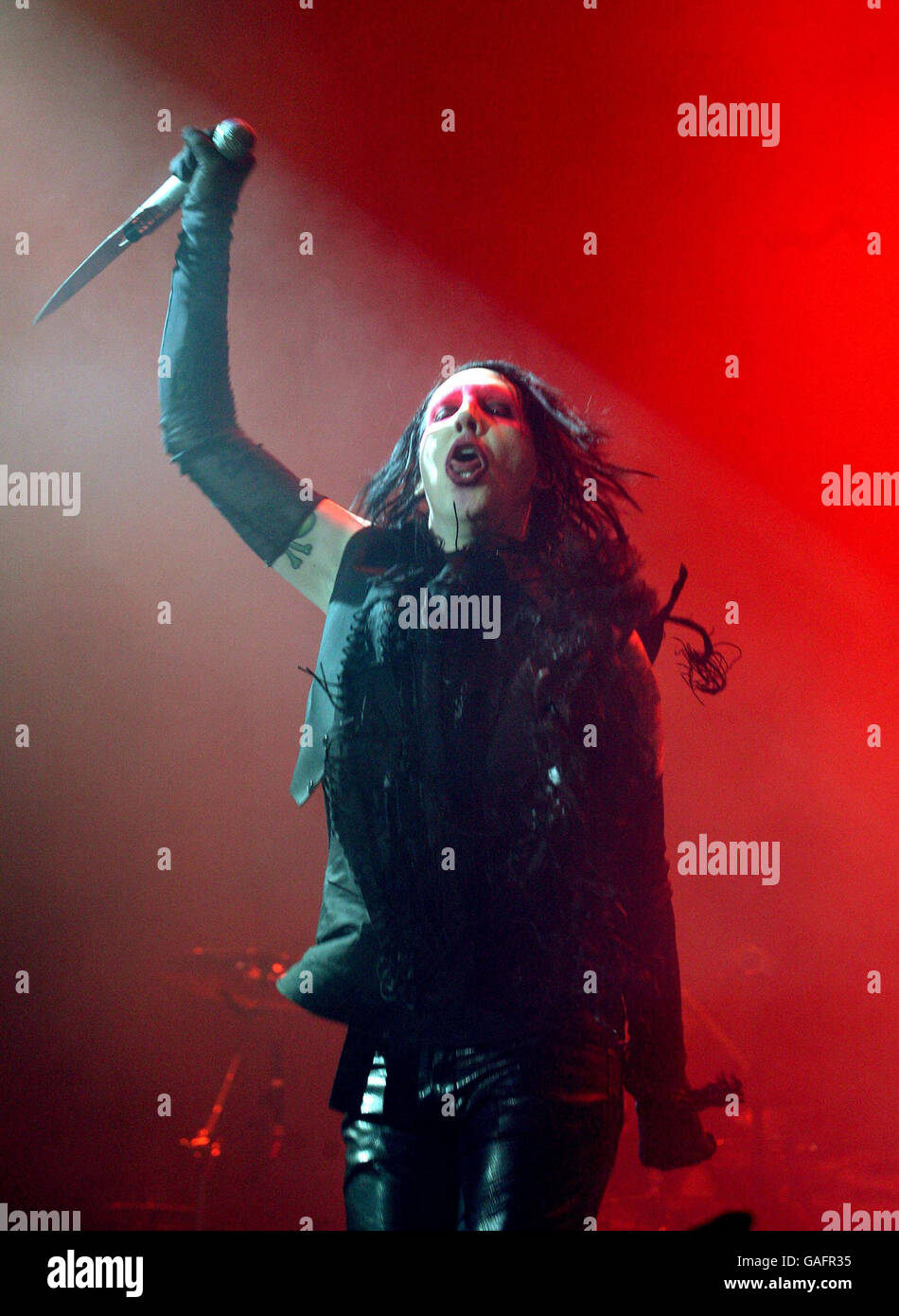 Marilyn Manson in concert - London Stock Photo - Alamy