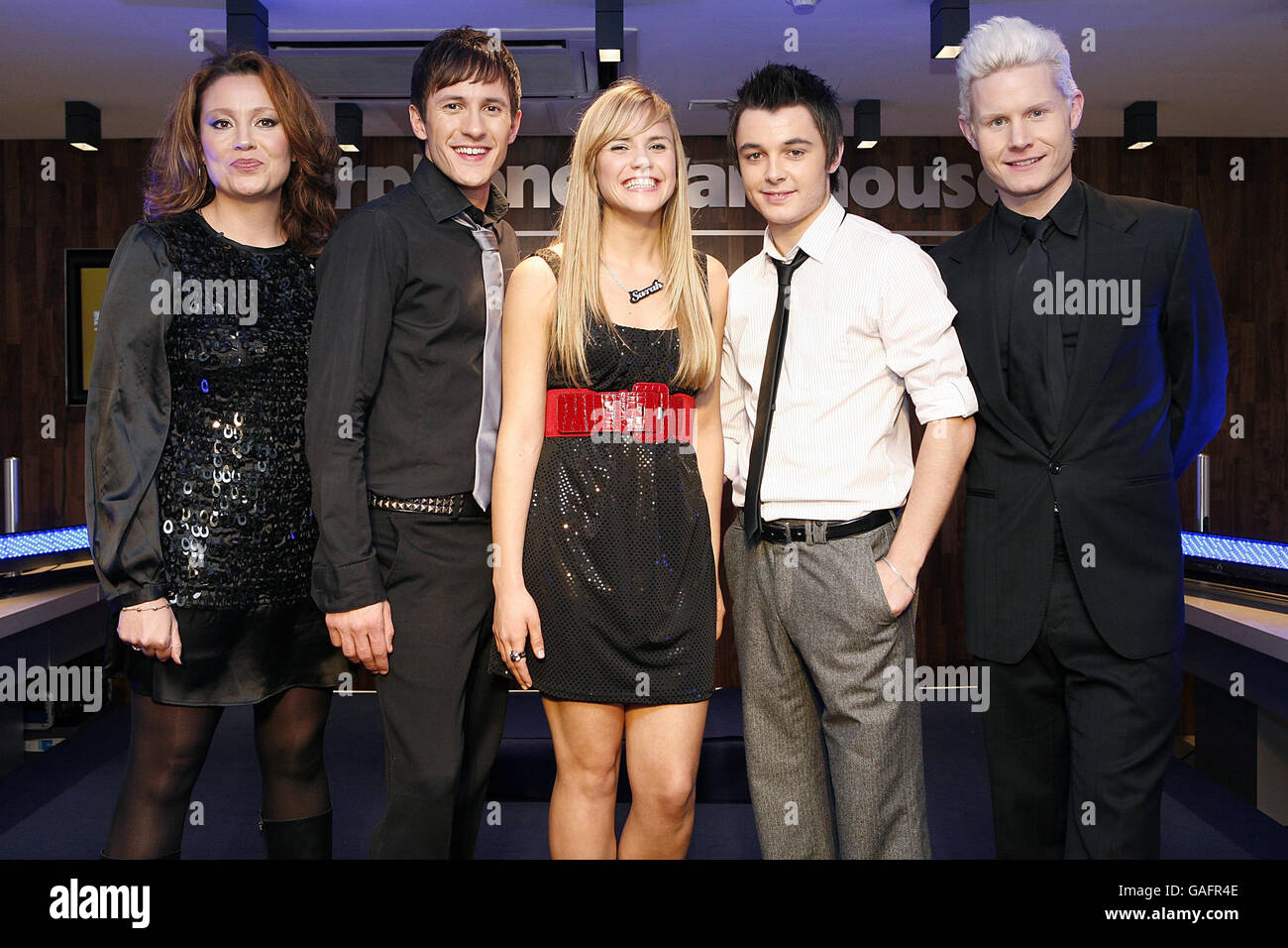 X Factor contestants secret performance - London Stock Photo - Alamy