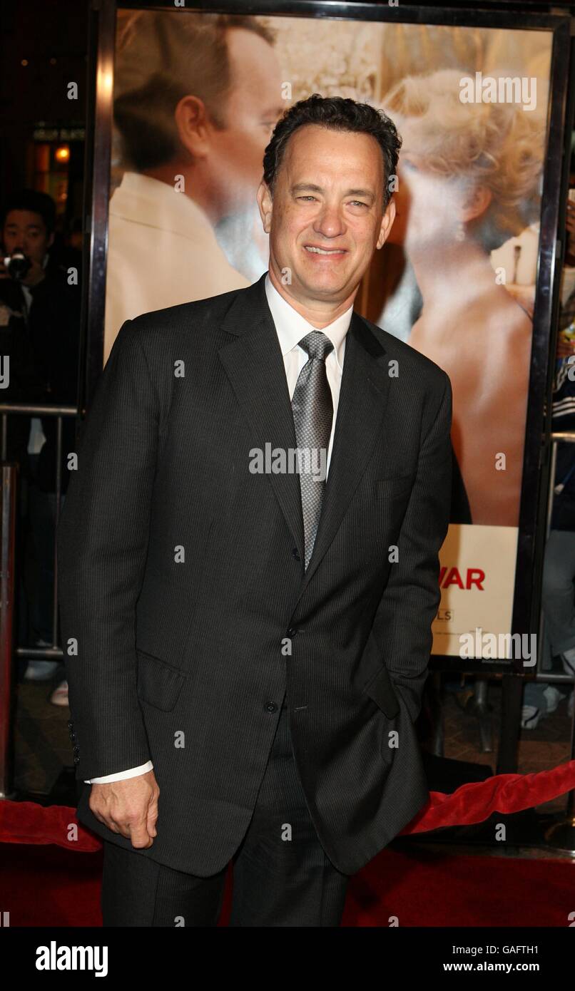 Tom Hanks arrives at the premiere of Charlie Wilson's War at the ...