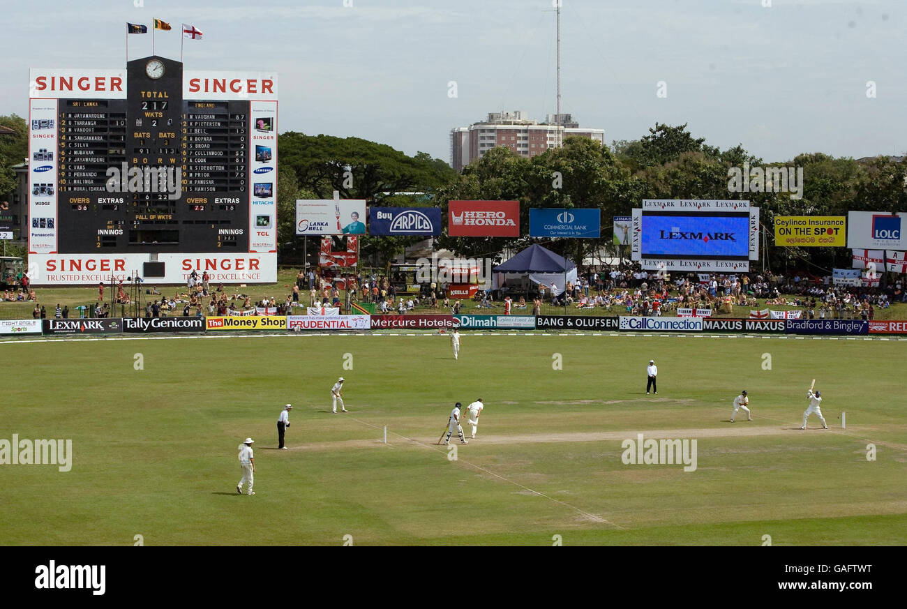 General view of action during the Second Test at the Sinhalese Sports ...