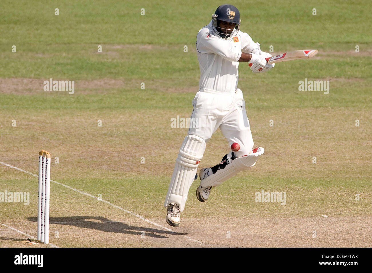 Sri Lanka's Chamara Silva hits out during the Second Test at the ...