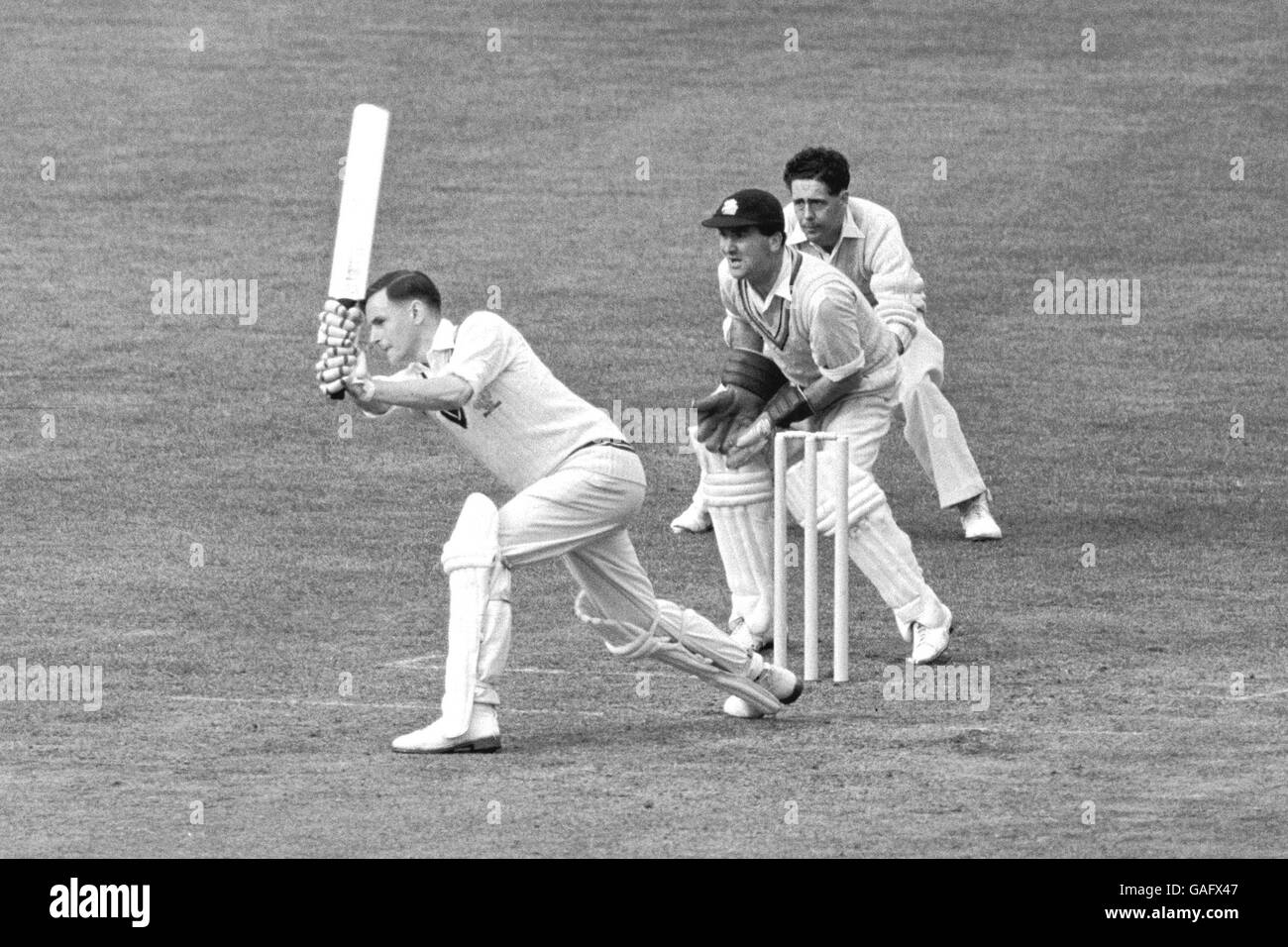 Surreys peter may l drives off the front foot hi-res stock photography ...