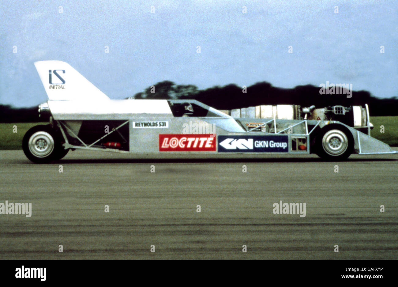 Britain's Richard Noble in action during an atempt at the World Record ...