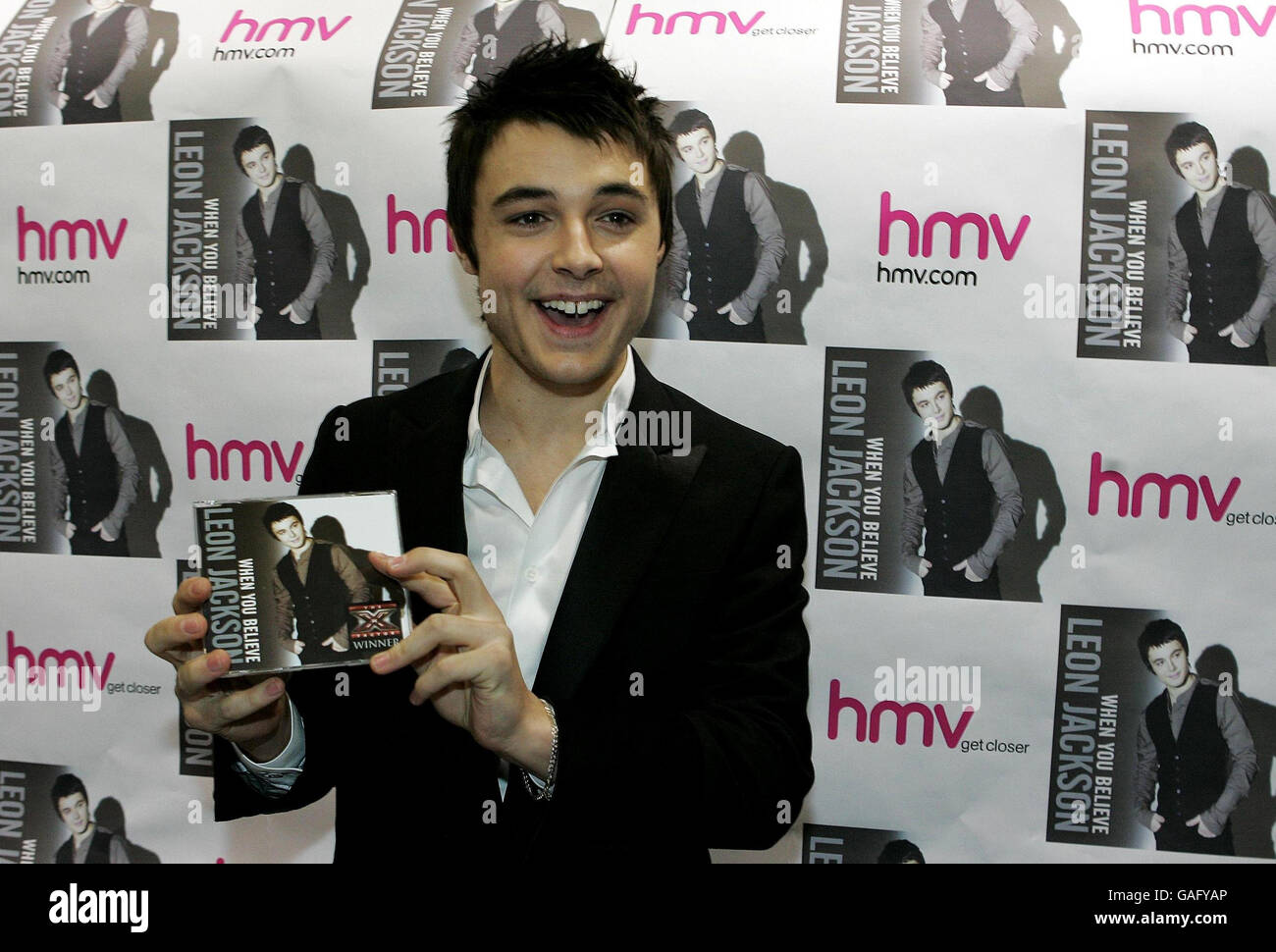 X-Factor winner Leon Jackson during a signing session and live ...