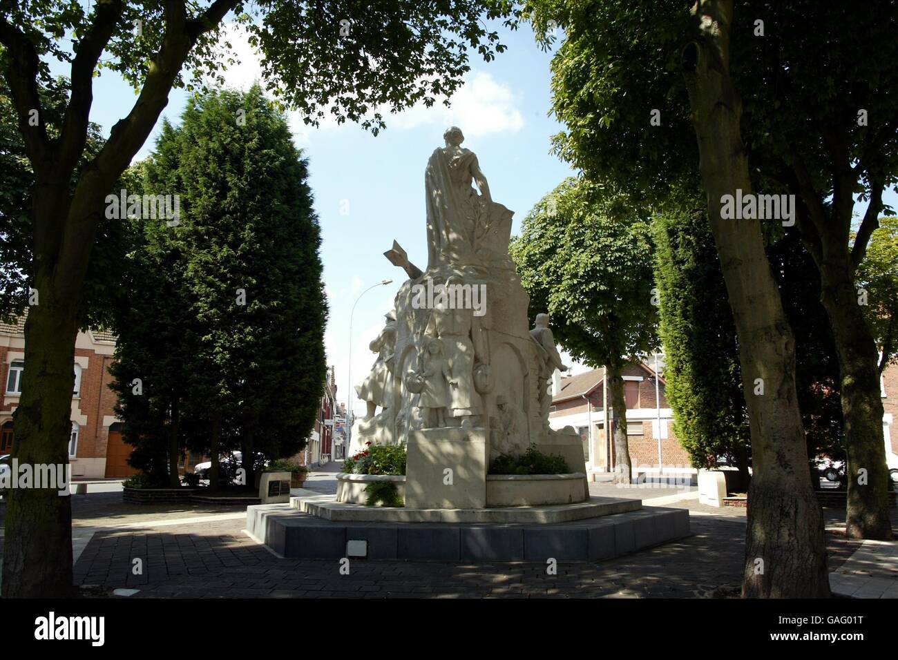 Soccer - UEFA Champions League - RC Lens. Lens city centre Stock Photo ...